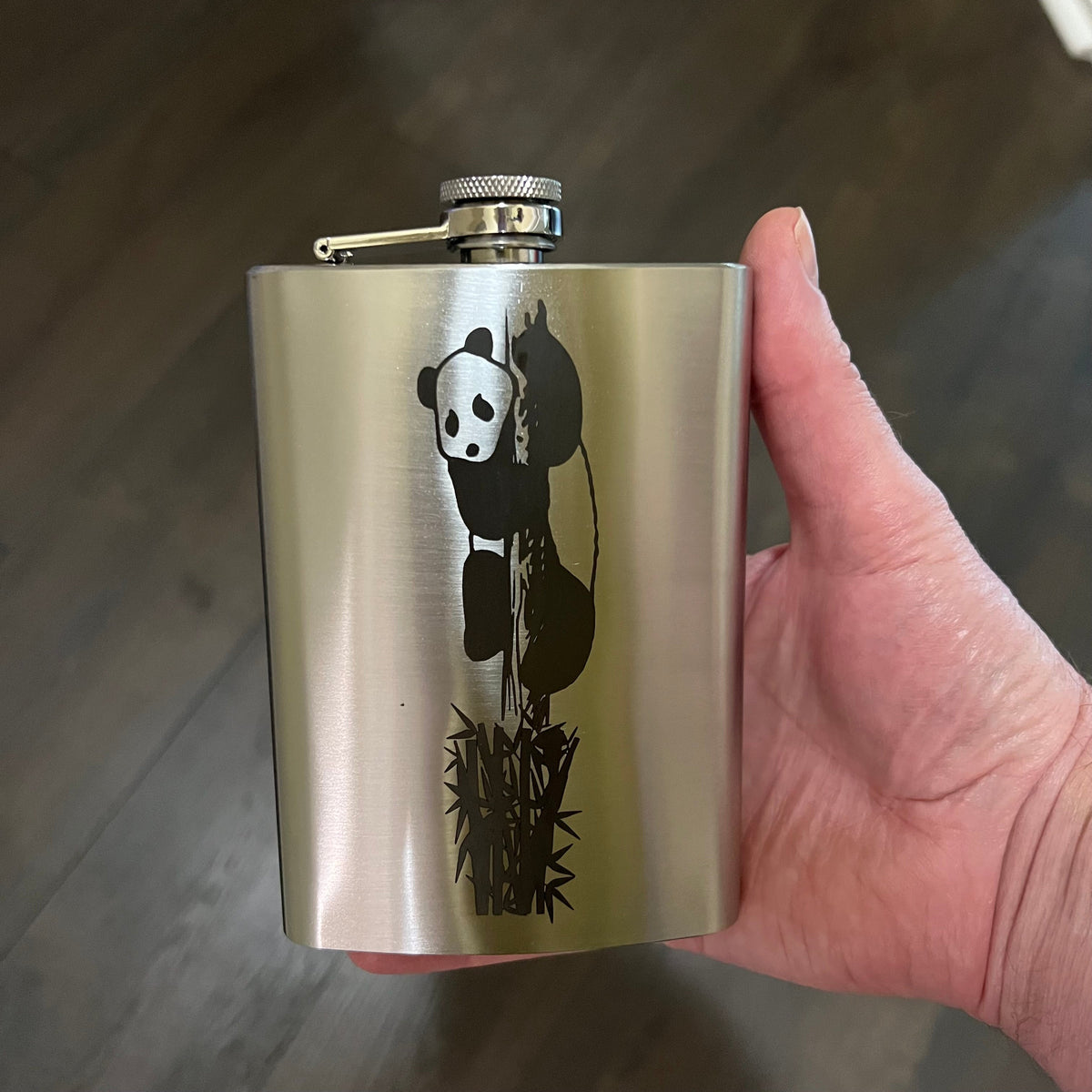 8oz Panda Stainless Steel Flask – MythicPlasmaArt