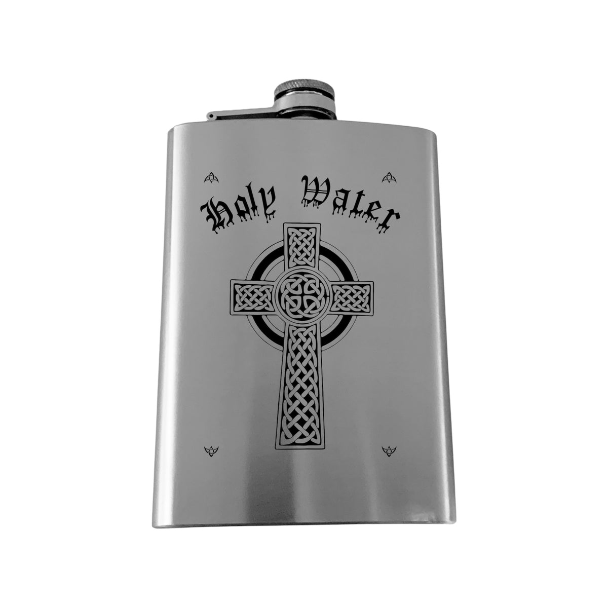 8oz Celtic Cross Holy Water Flask – MythicPlasmaArt