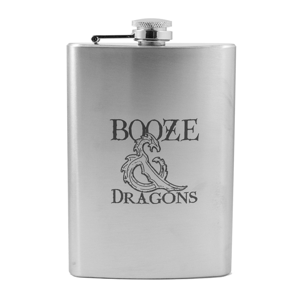 8oz Booze and Dragons Stainless Steel Flask – MythicPlasmaArt