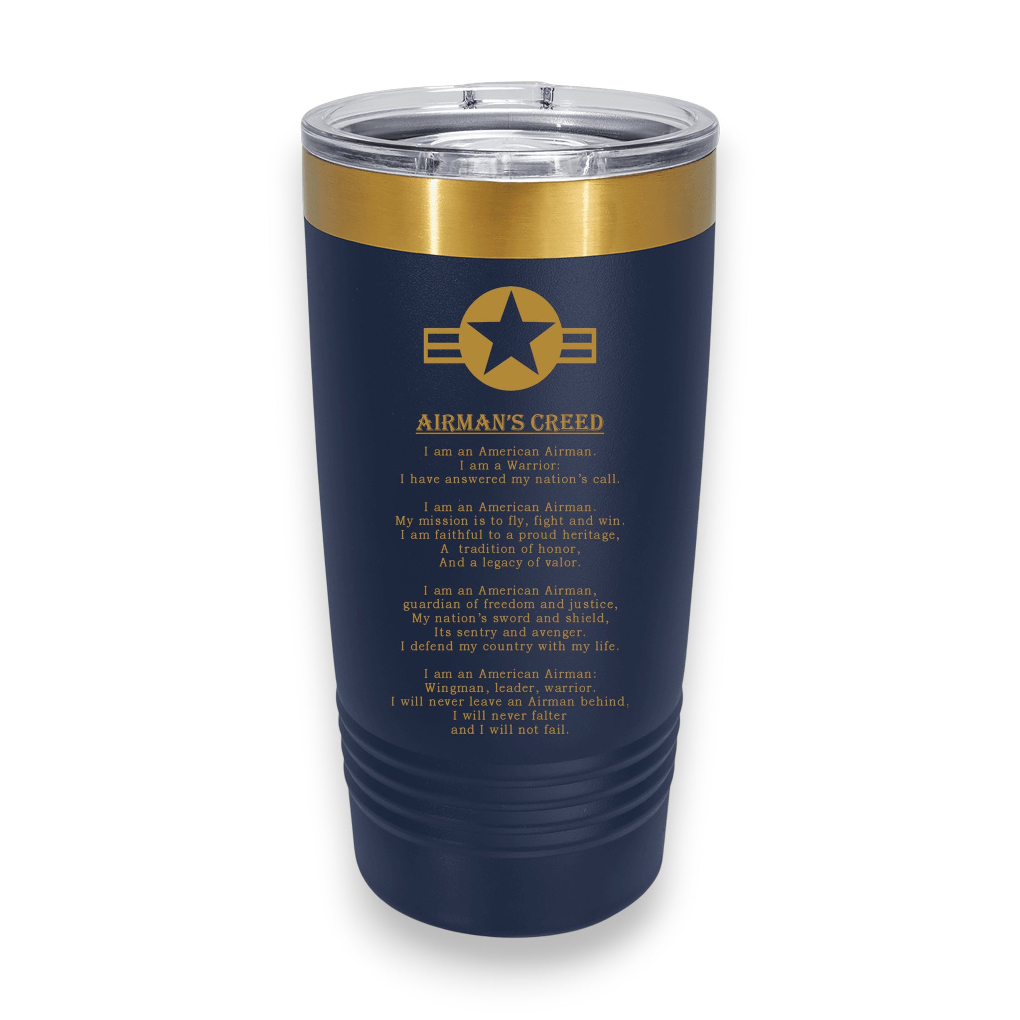 20oz Tumbler - CUSTOM - PERSONALIZED - Airmans Creed (NAME ON BACK IN ...