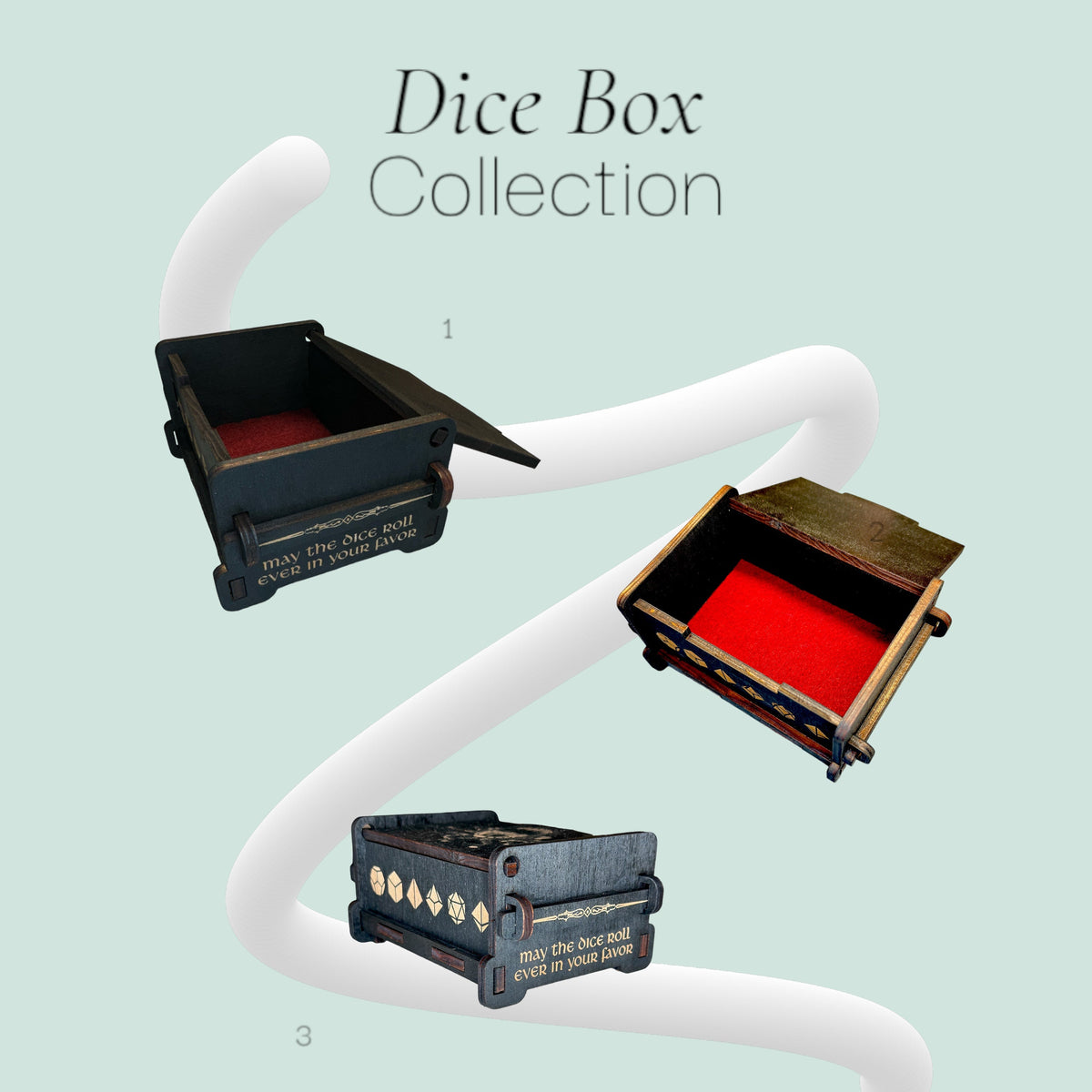 Dice Box - Black - Blood Hunter - 6x4x3 – MythicPlasmaArt