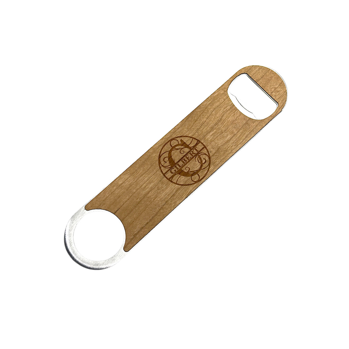 Bottle Opener - PERSONALIZED Split Letter Monogram (Stainless Steel an ...