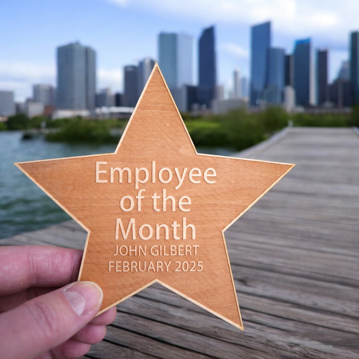 Sign - PERSONALIZED Employee Of The Month Star – MythicPlasmaArt