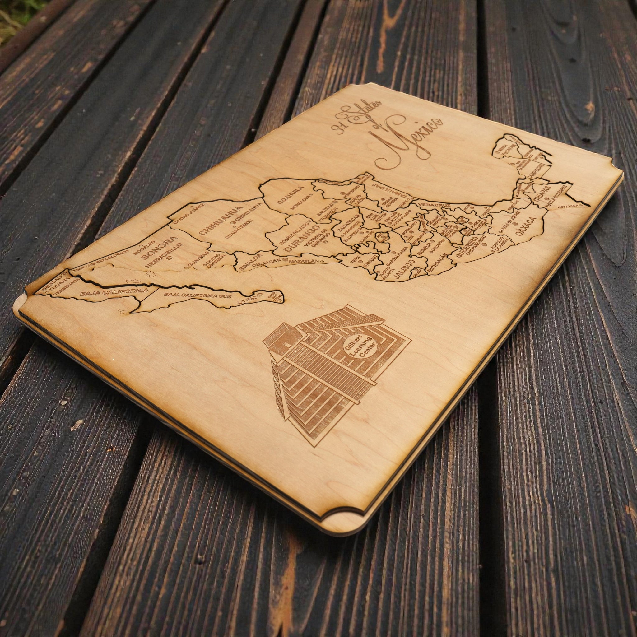 31 States of Mexico With Pyramid - PERSONALIZED - Puzzle Map - Art Kit ...