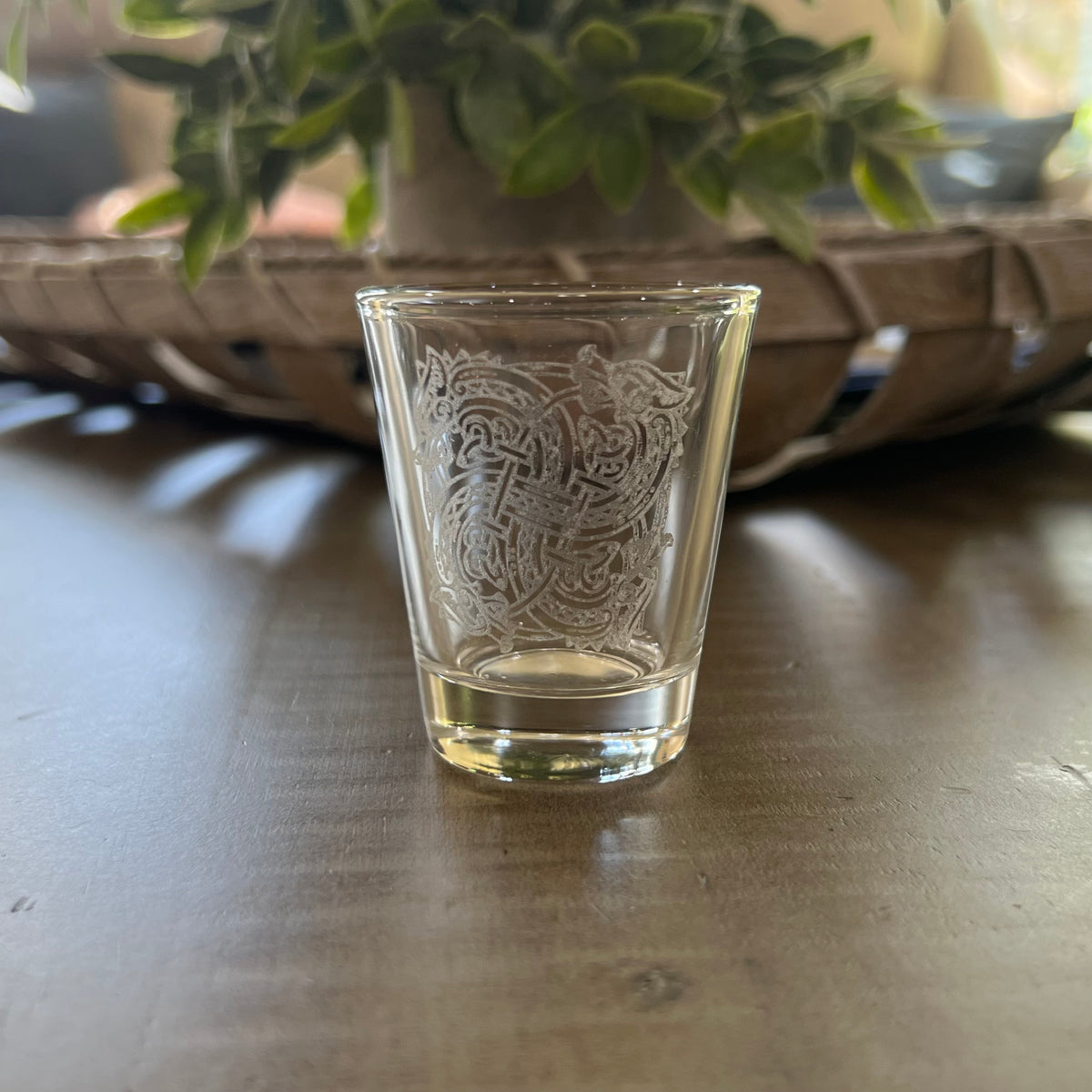 2oz Viking Dragon Knot Shotglass LASER – MythicPlasmaArt