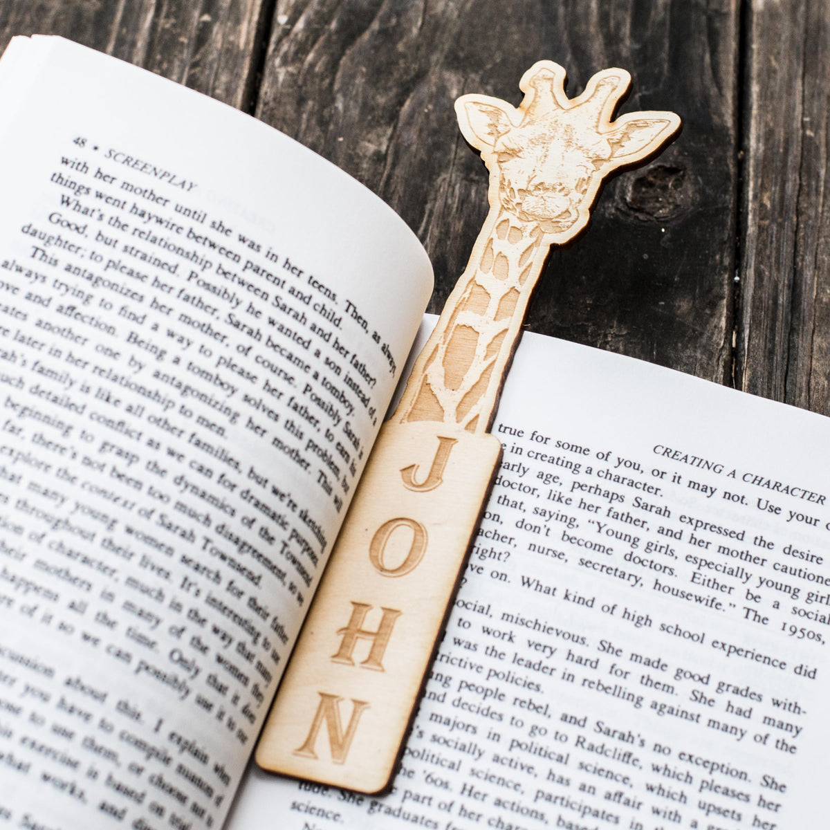 Bookmark - PERSONALIZED - Giraffe – MythicPlasmaArt