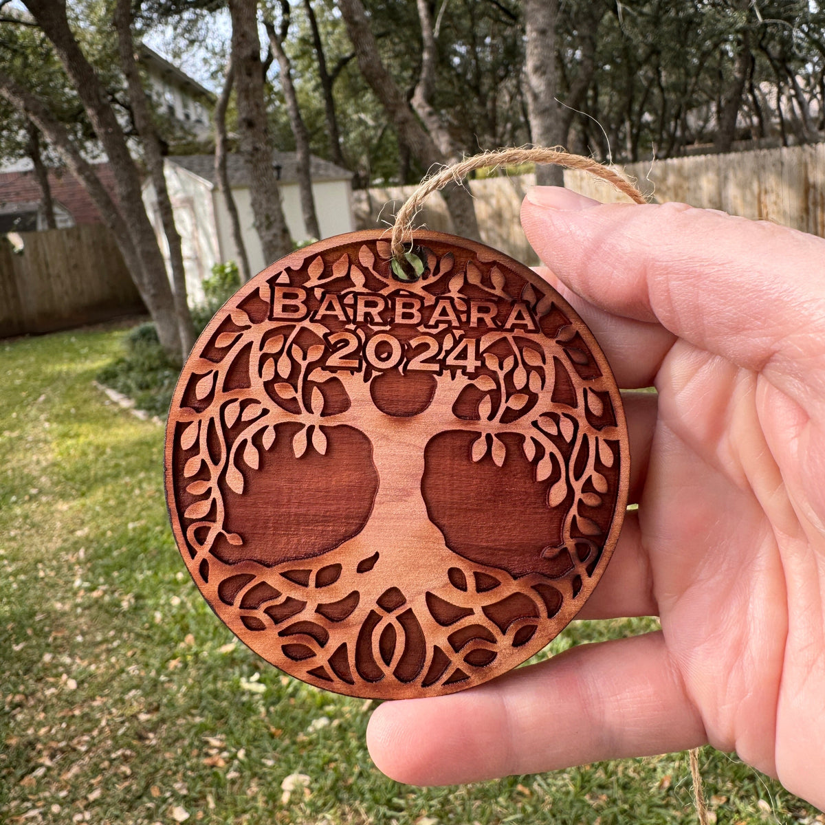 Personalized Celtic Tree of Life - Cedar Ornament – MythicPlasmaArt